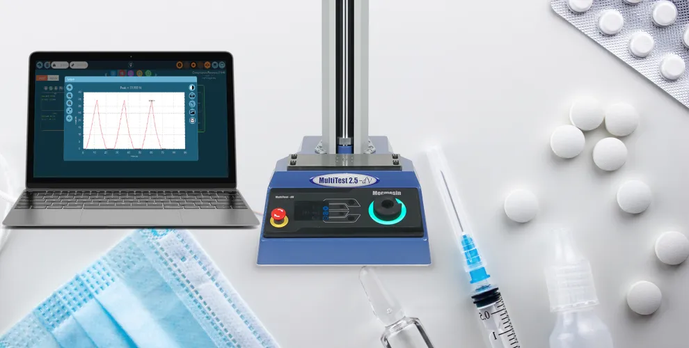 Mecmesin | Live Demonstration: Face mask strength testing & Syringe ...